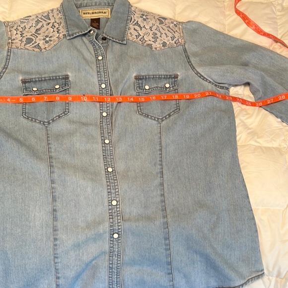 Bit & Bridle | Tops | Bit Bridle Light Denim Western Shirt | Poshmark